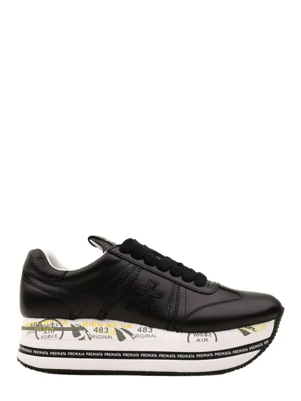 Premiata Leather Beth Sneakers - Black
