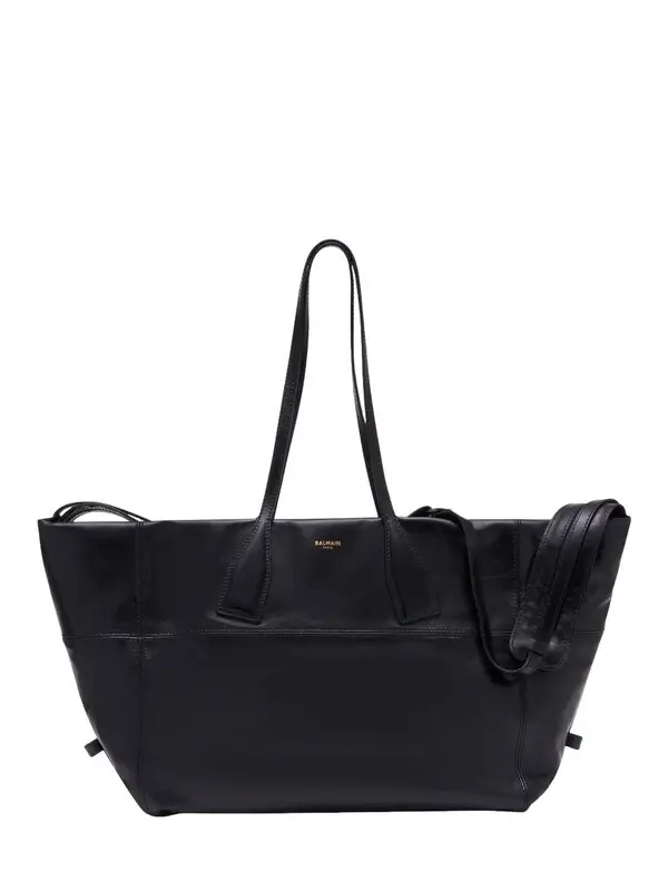 Balmain Leather Travel Bag - Black