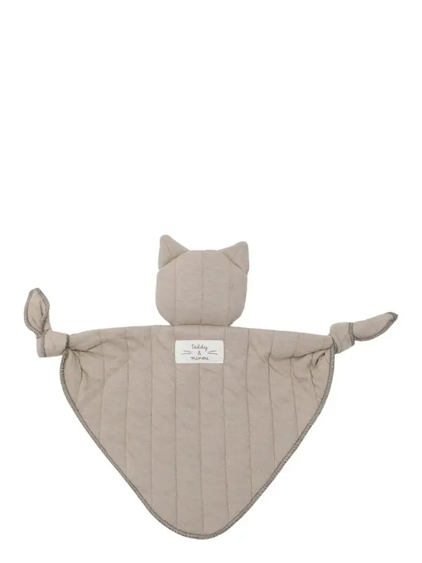 TEDDY & MINOU Cotton Gauze Doudou With Kitten - Beige