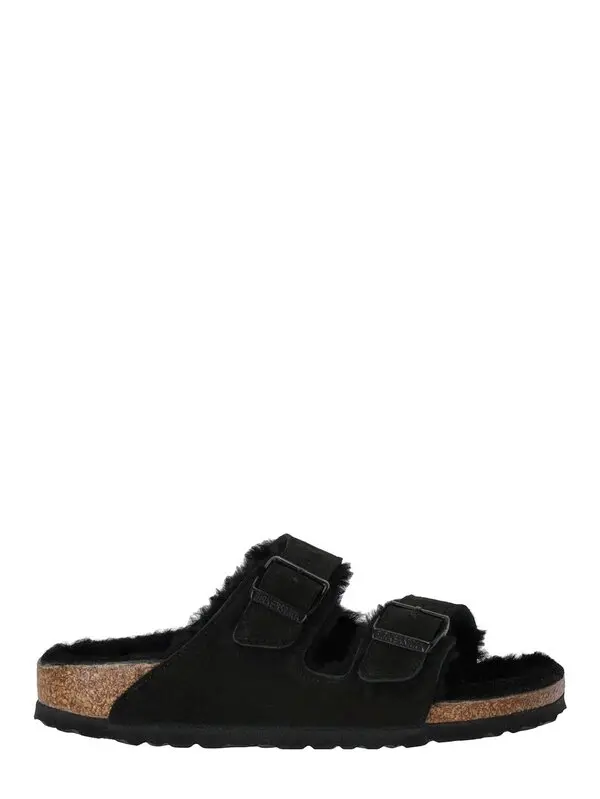 BIRKENSTOCK Arizona Shearling Sandal - Black