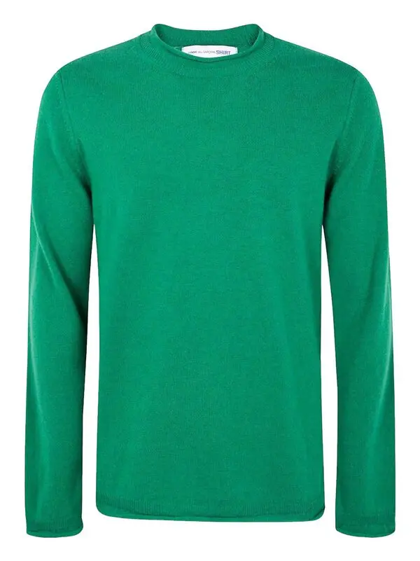 Comme Des Garçons Long Sleeve Wool Shirt - Green