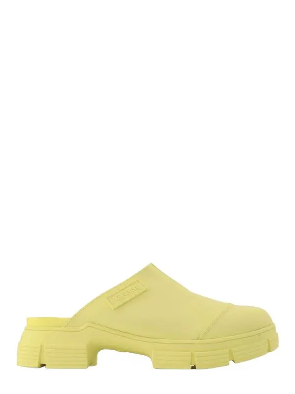 GANNI Recycled Rubber Retro Mules - Yellow