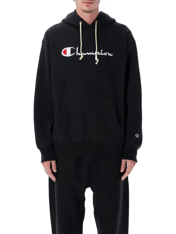 Champion Reverse Weave Relaxed Fit Hoodie - Black