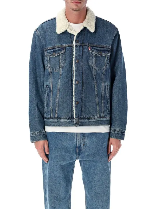 LEVI'S Type Iii Sherpa Trucker Jacket - Med Blue