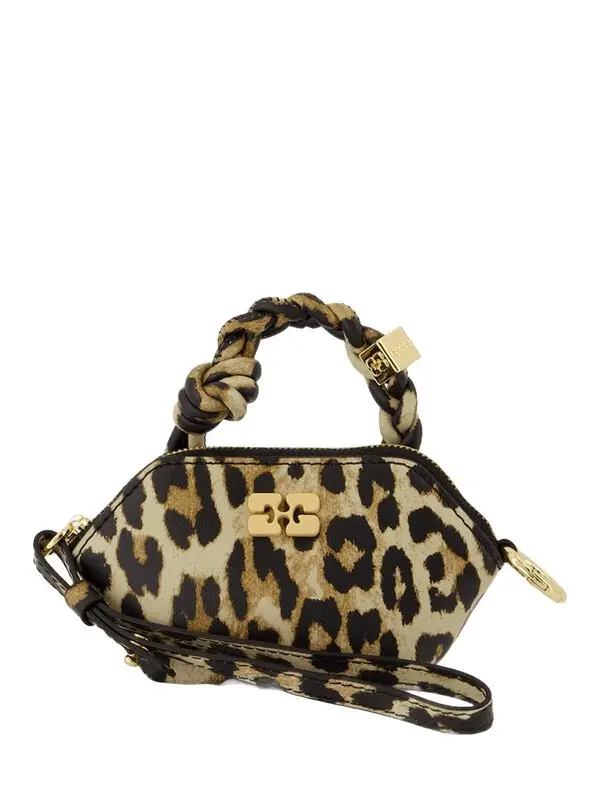 GANNI Crossbody Leather Bag - Printed