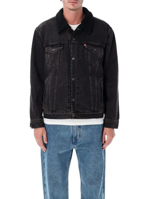 LEVI'S Type Iii Sherpa Trucker Jacket - Black Wash