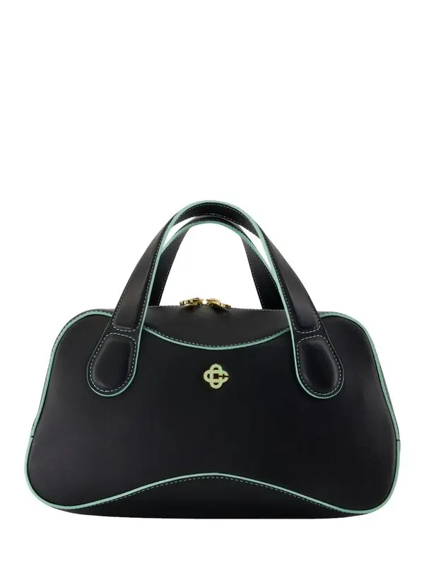 Casablanca Louise Mini Leather Travel Bag - Black