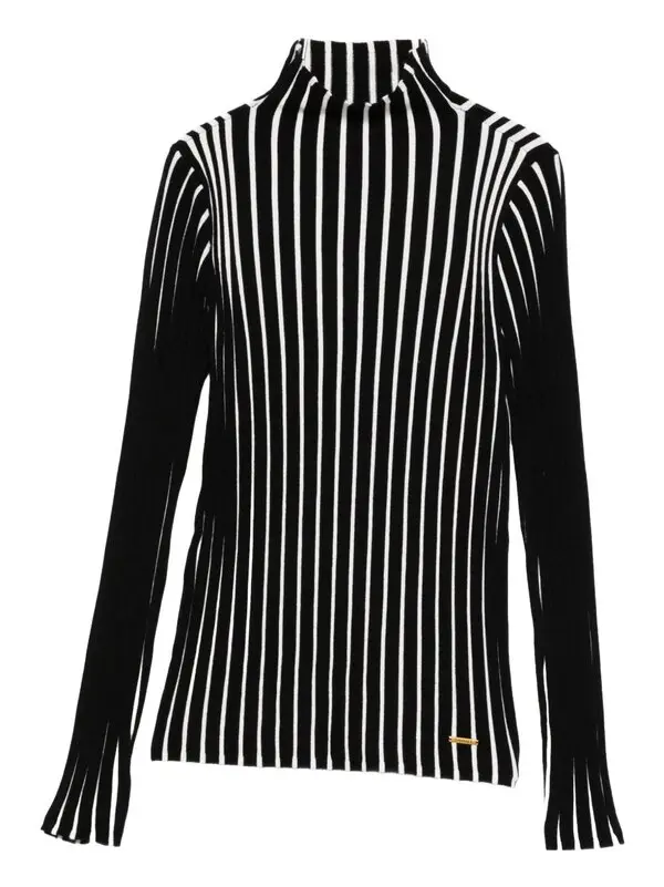 TWINSET Striped Pullover - Black
