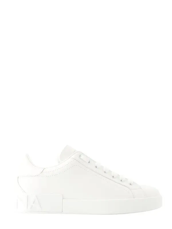 Dolce & Gabbana Leather Sneakers - White