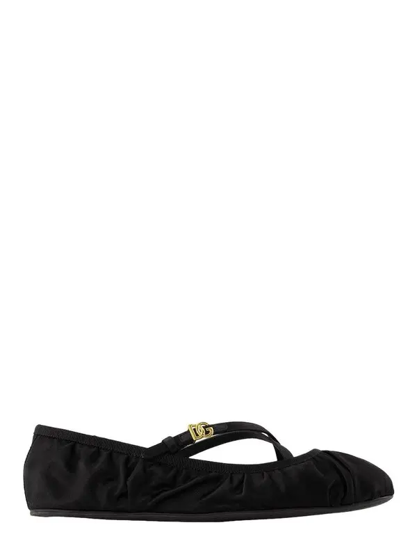 Dolce & Gabbana Satin Ballerinas - Black