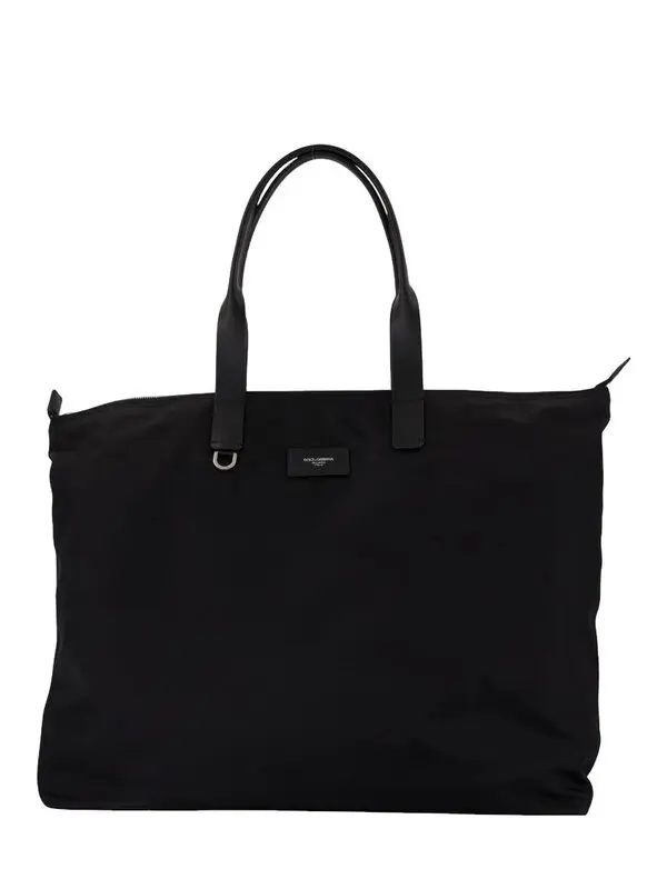 Dolce & Gabbana Adamo Leather Shopper Bag - Black