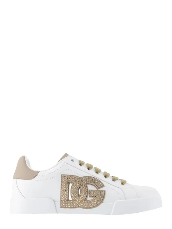 Dolce & Gabbana Leather Sneakers - White