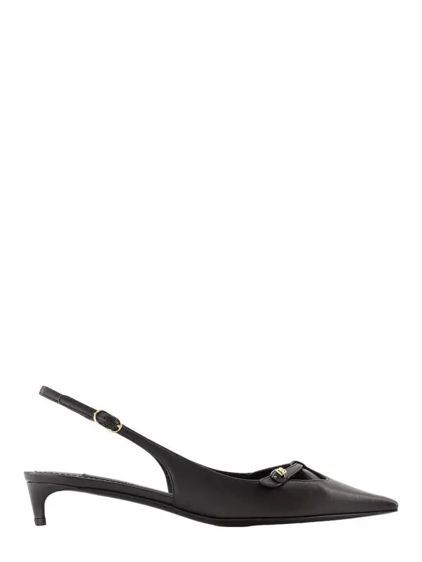 Dolce & Gabbana Leather Slingbacks - Black