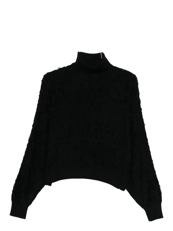 Twin-set Pullover With Turtle Neck - Black