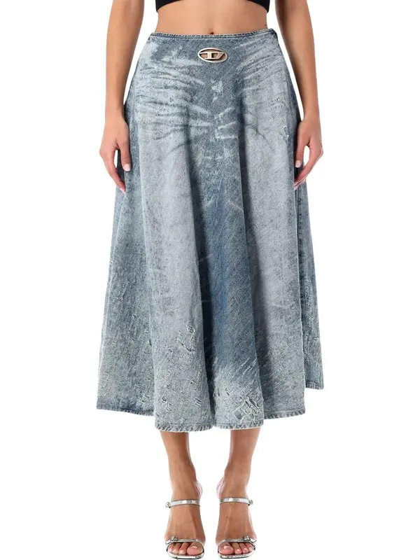 DIESEL De-annet Midi Skirt - Blue