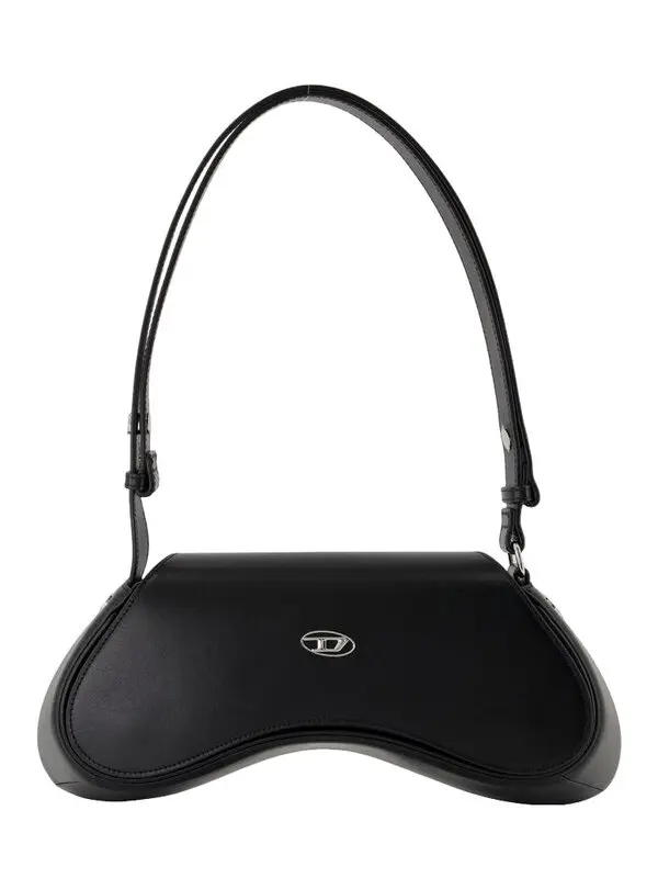 DIESEL Leather Shoulder Bag - Black