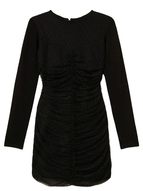 Twin-set Ruched Dress - Black