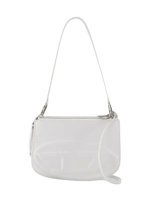 DIESEL® 1dr Twin Leather Shoulder Bag - White