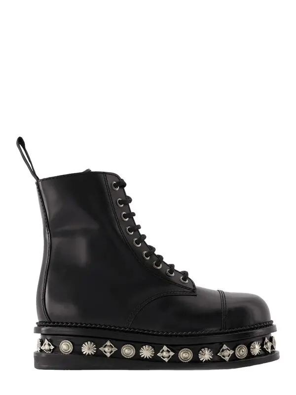 Toga Leather Boots - Black