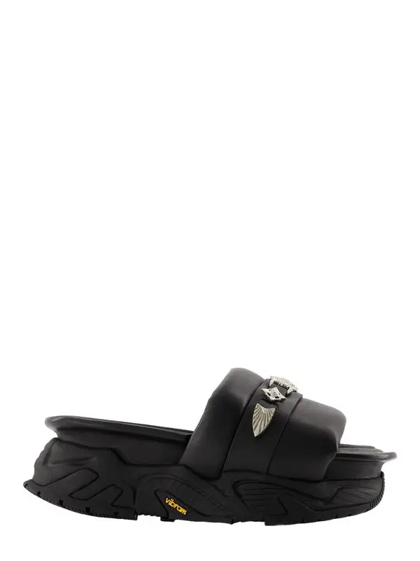 Toga Leather Sandals - Black