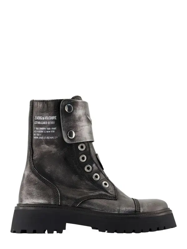 Zadig&Voltaire Leather Ankle Boots - Black