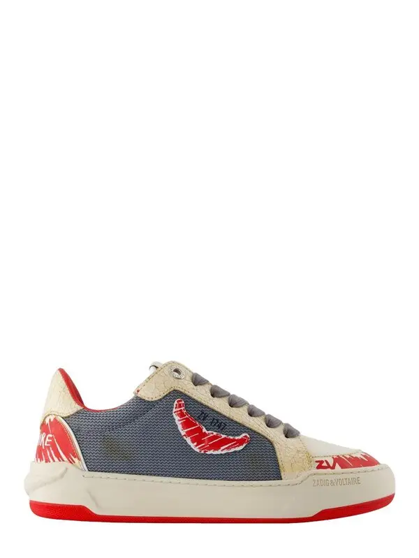 Zadig&Voltaire Fly Wings Leather Sneakers - Red
