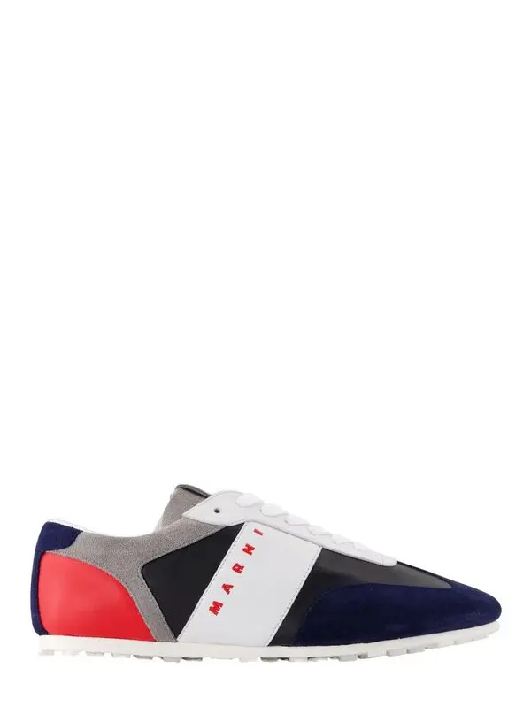 Marni Leather Sneakers - Blue