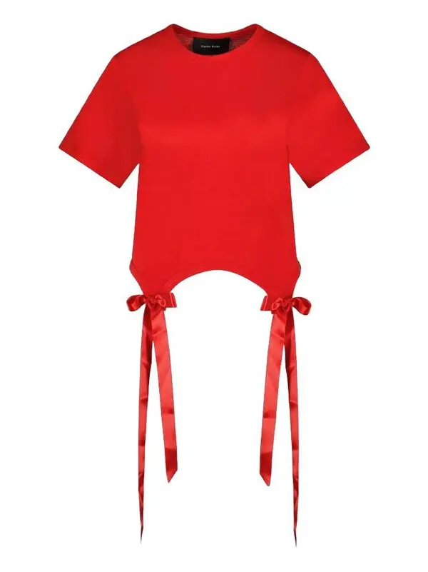 Simone Rocha Bow Tails T-shirt - Red