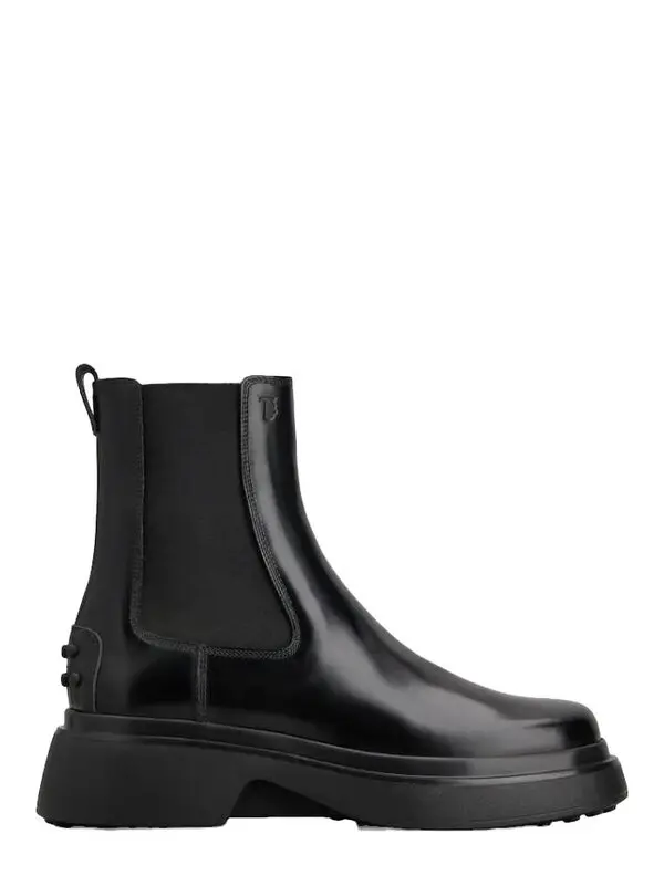TOD'S Leather Chelsea Boots - Black