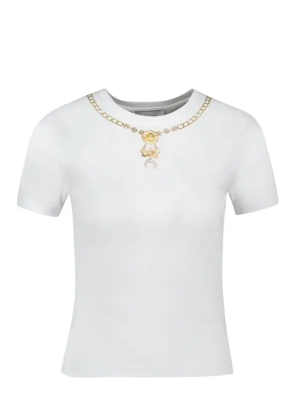 MARINE SERRE Trompe L'oeil Jewelry T-shirt - White
