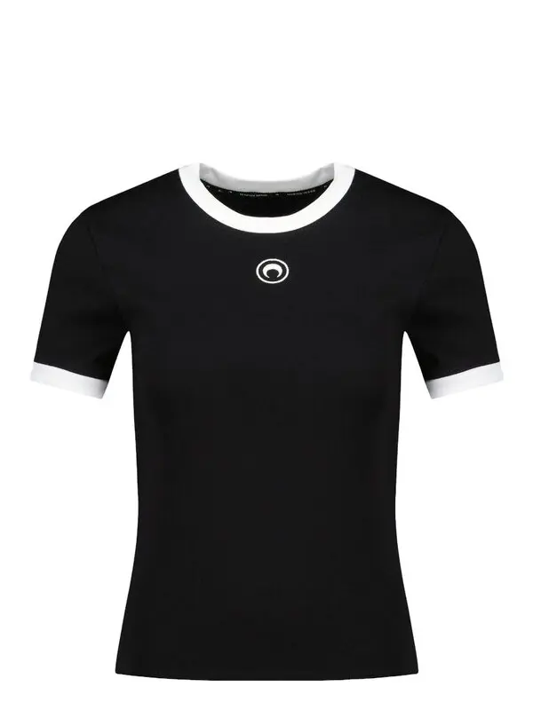 MARINE SERRE Moon Logo Baby Fit T-shirt - Black