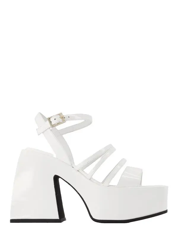 NODALETO Bulla Chibi Leather Sandals - White