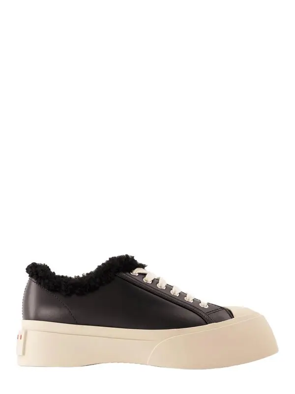 Marni Lace Pablo Leather Sneakers - Black