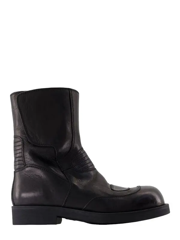 MAISON MARGIELA Leather Ankle Boots - Black