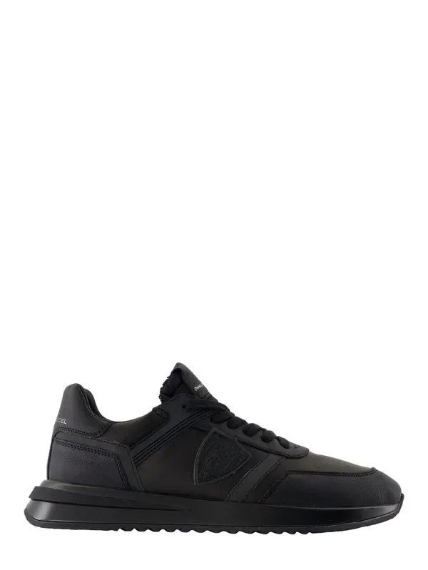 Philippe Model Leather Low Top Sneakers - Black