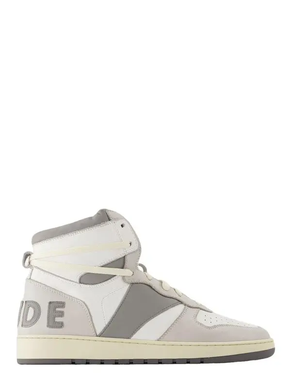 Rhude Rhecess Hi Leather Sneakers - White
