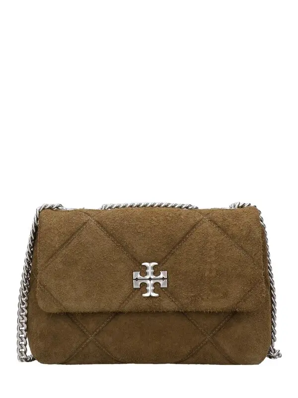 Tory Burch Suede And Nappa Leather Shoulder Bag - Verde Oliva