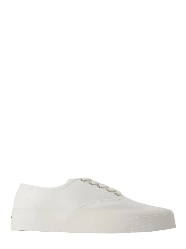 Maison Kitsuné Cotton Lace Up Sneakers - White
