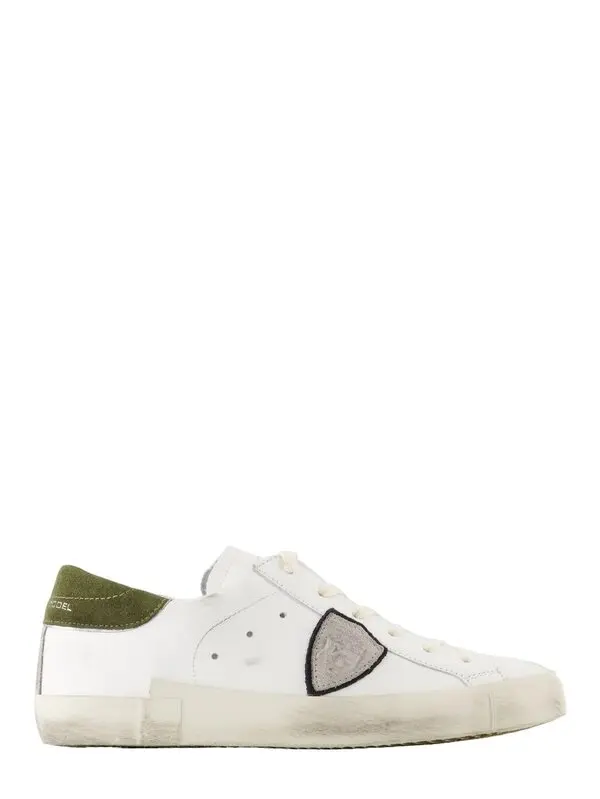 Philippe Model Leather Low Top Sneakers - White