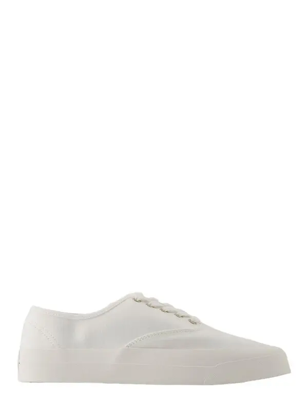 Maison Kitsuné Lace-up Cotton Sneakers - White