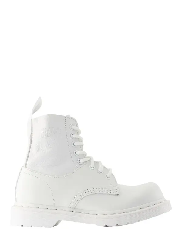 MAISON MARGIELA X Dr. Martens 1460 Leather Ankle Boots - White