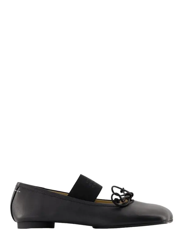 MAISON MARGIELA Leather Ballerinas - Black