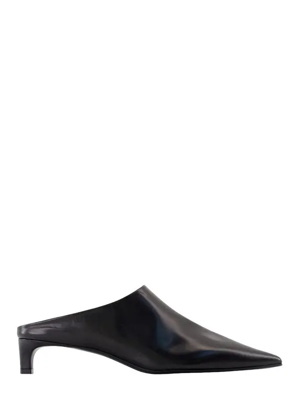 JIL SANDER Leather Mules - Black