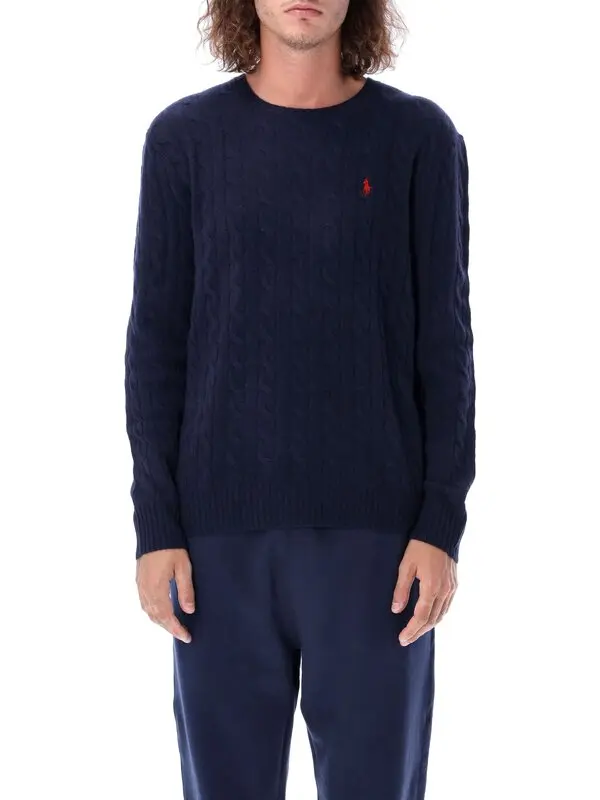 Polo Ralph Lauren Cable-knit Wool-cashmere Blend Jumper - Hunter Navy