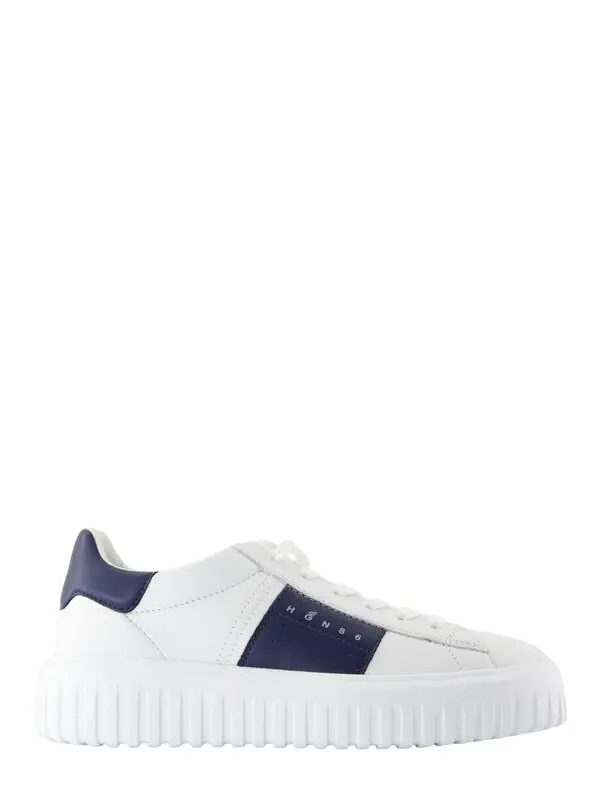 Hogan H Stripes Leather Sneakers - White