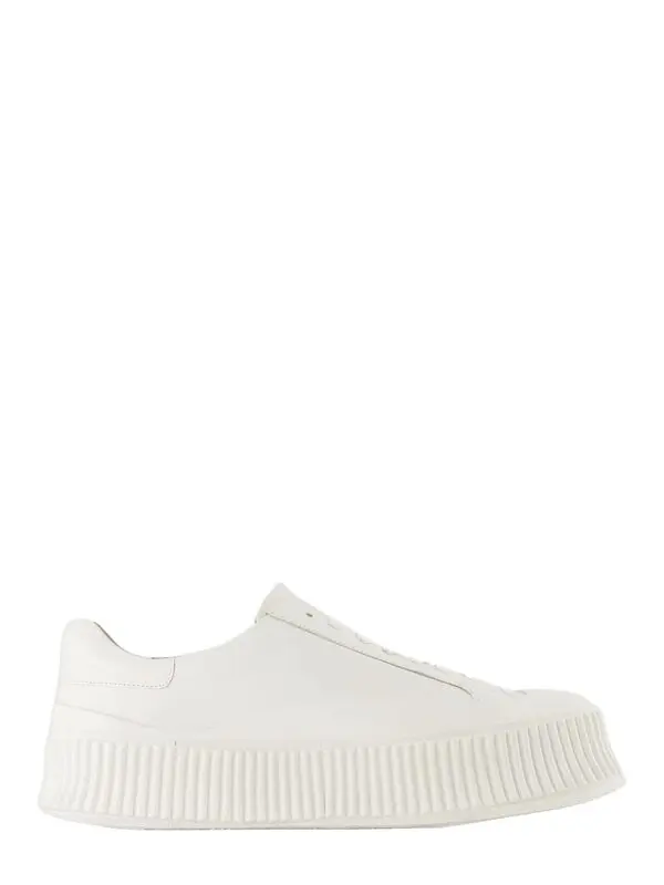 JIL SANDER Leather Sneakers - Beige