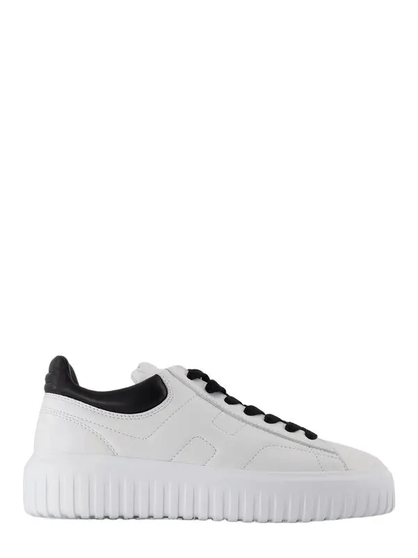 Hogan H Stripes Leather Sneakers - White