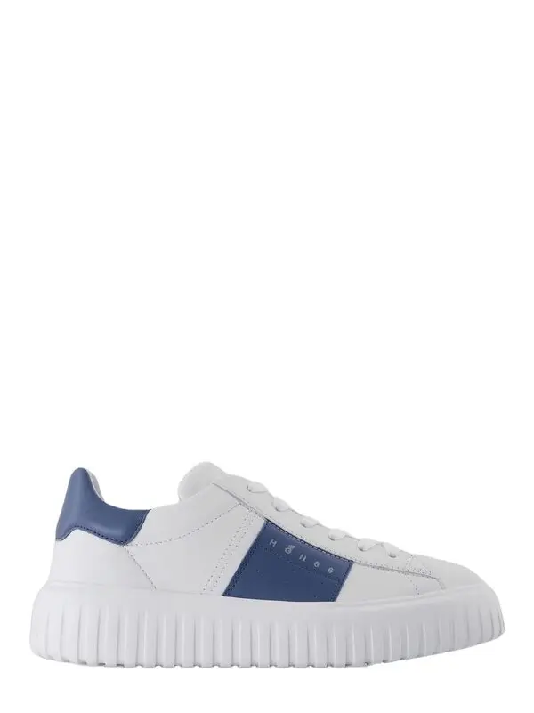 Hogan H Stripes Leather Sneakers - White