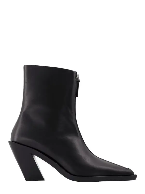 ELLEME Eclair Leather Zipper Boots - Black