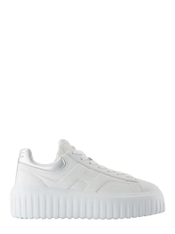 Hogan H Stripes Leather Sneakers - White